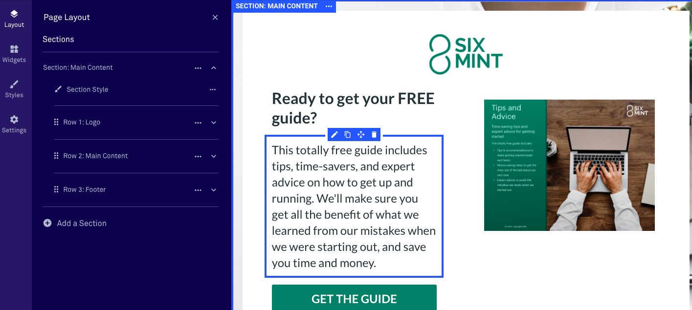 Set-up a Landing Page – Ready Entrepreneur Guides